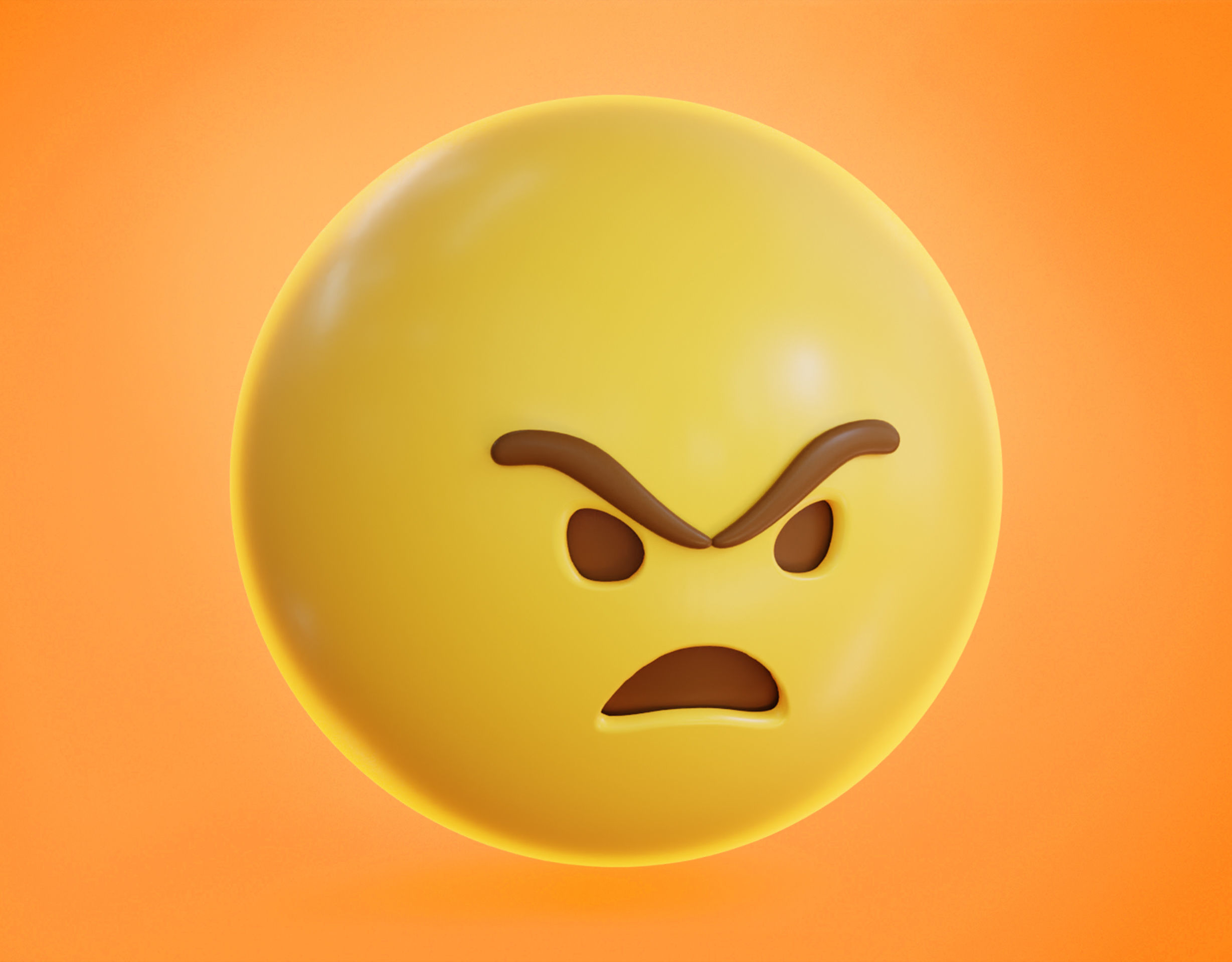 3D model Angry face Animated Emoji VR / AR / low-poly | CGTrader