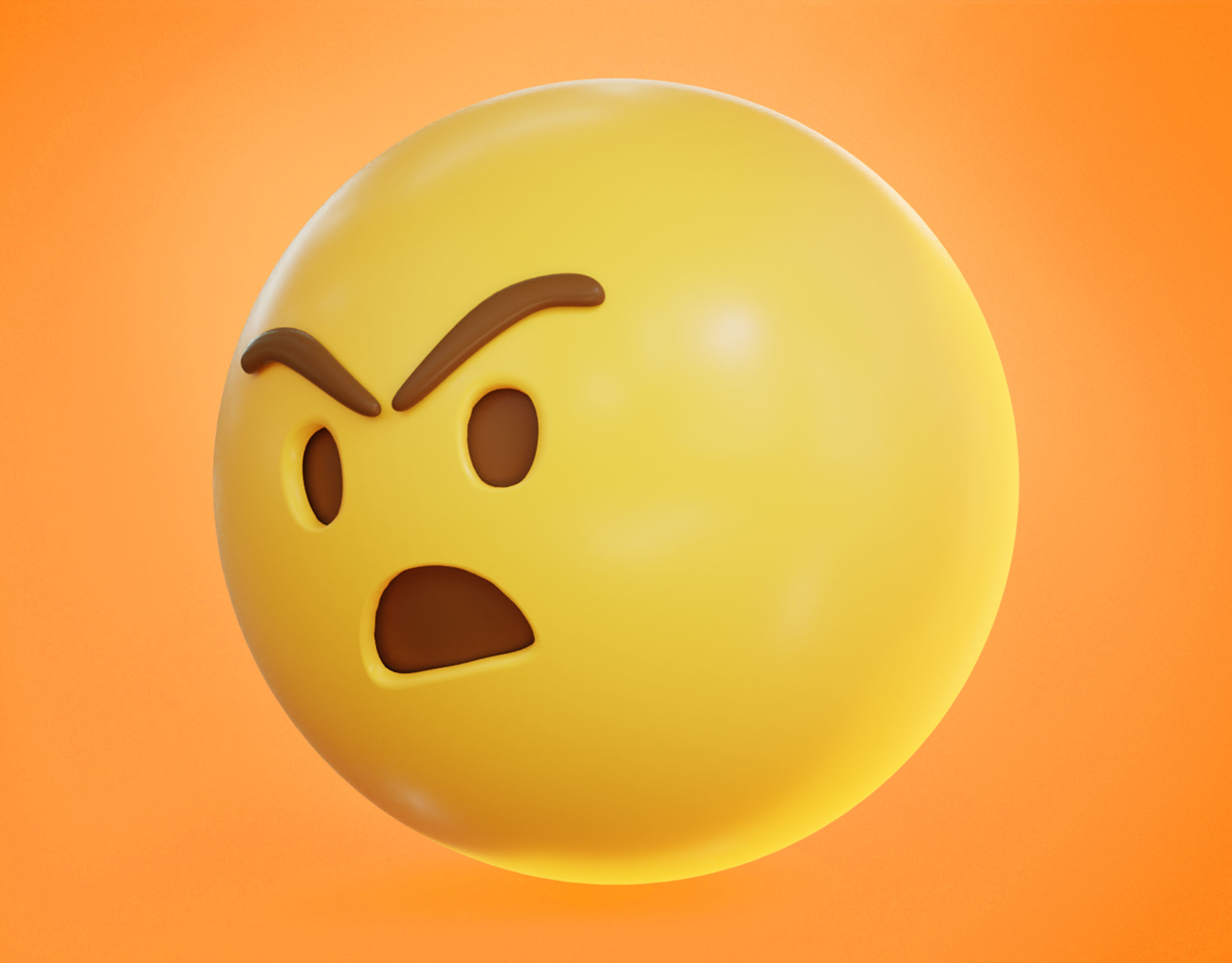 3D model Angry face Animated Emoji VR / AR / low-poly | CGTrader