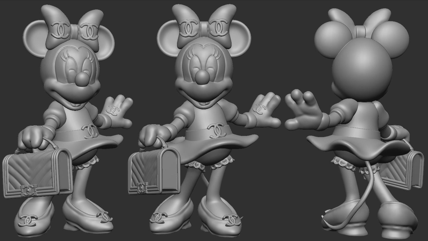 Minnie Mouse 3D model 3D printable | CGTrader