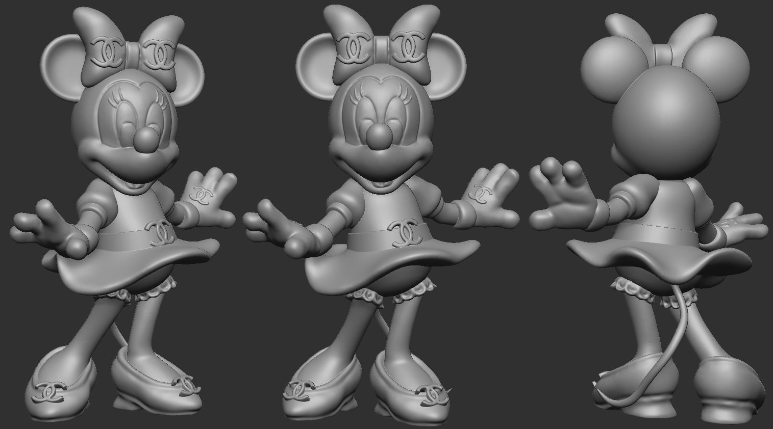 Minnie Mouse 3D model 3D printable | CGTrader