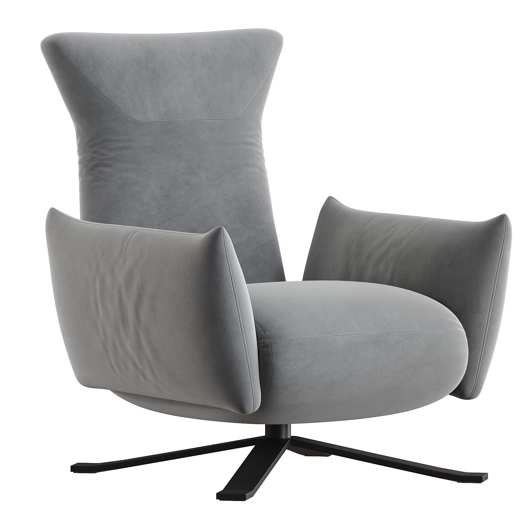 polse swivel chair velvet 3D model | CGTrader
