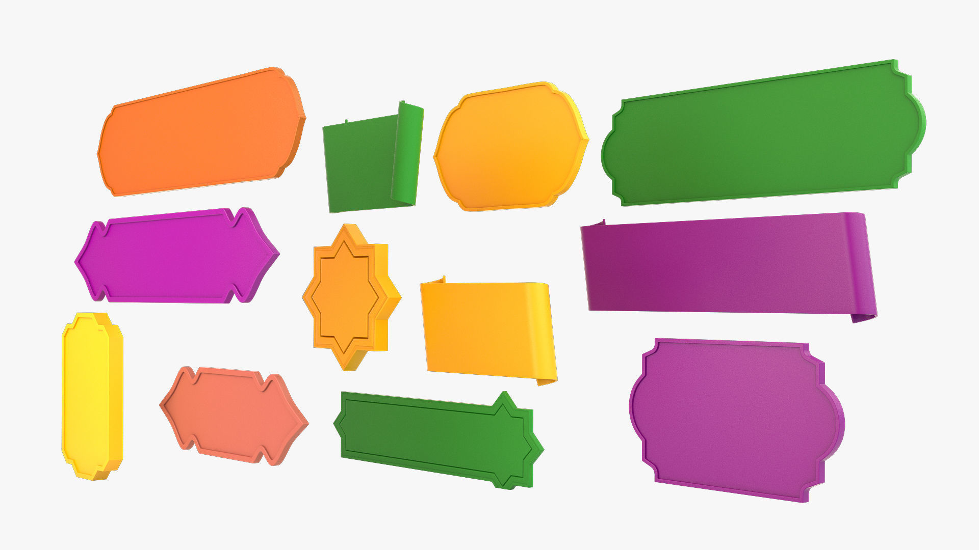 Islamic Frames Set 3D model | CGTrader