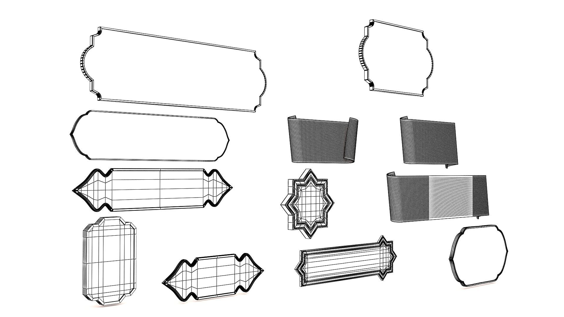 Islamic Frames Set 3D model | CGTrader