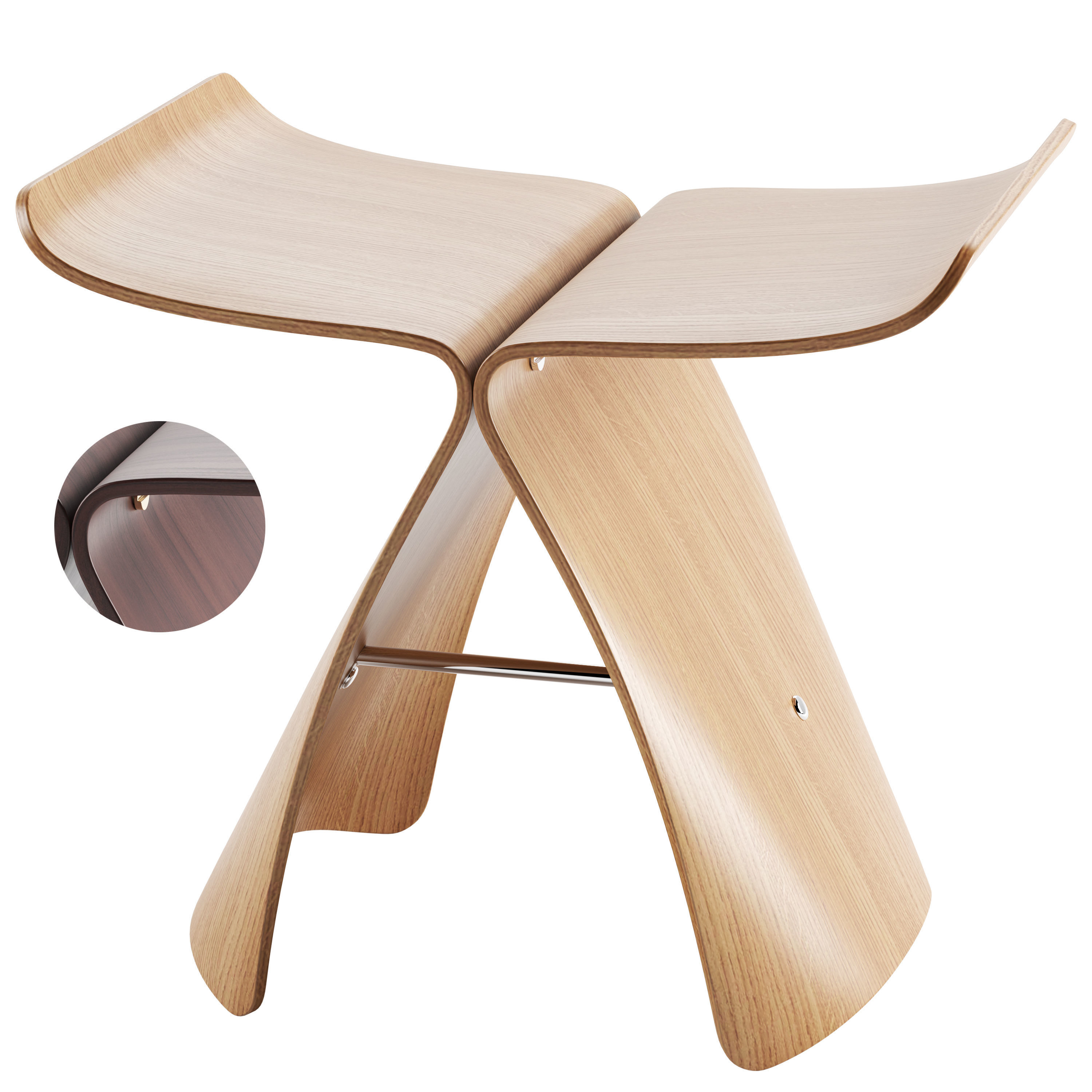 Butterfly Stool By Vitra 3D model | CGTrader