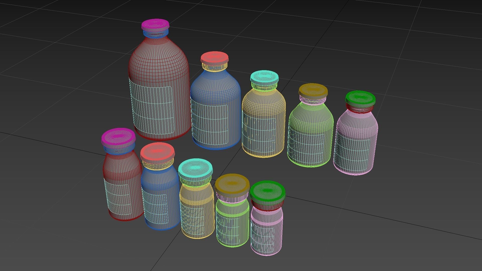 Vials molded glass industry standard DIN ISO 8362-4 in 10 sizes 3D ...