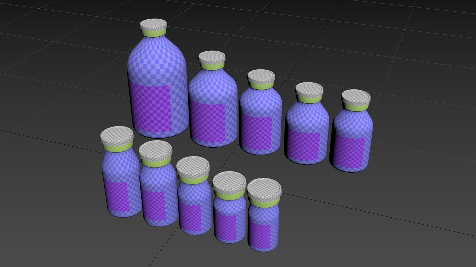 Vials molded glass industry standard DIN ISO 8362-4 in 10 sizes 3D ...