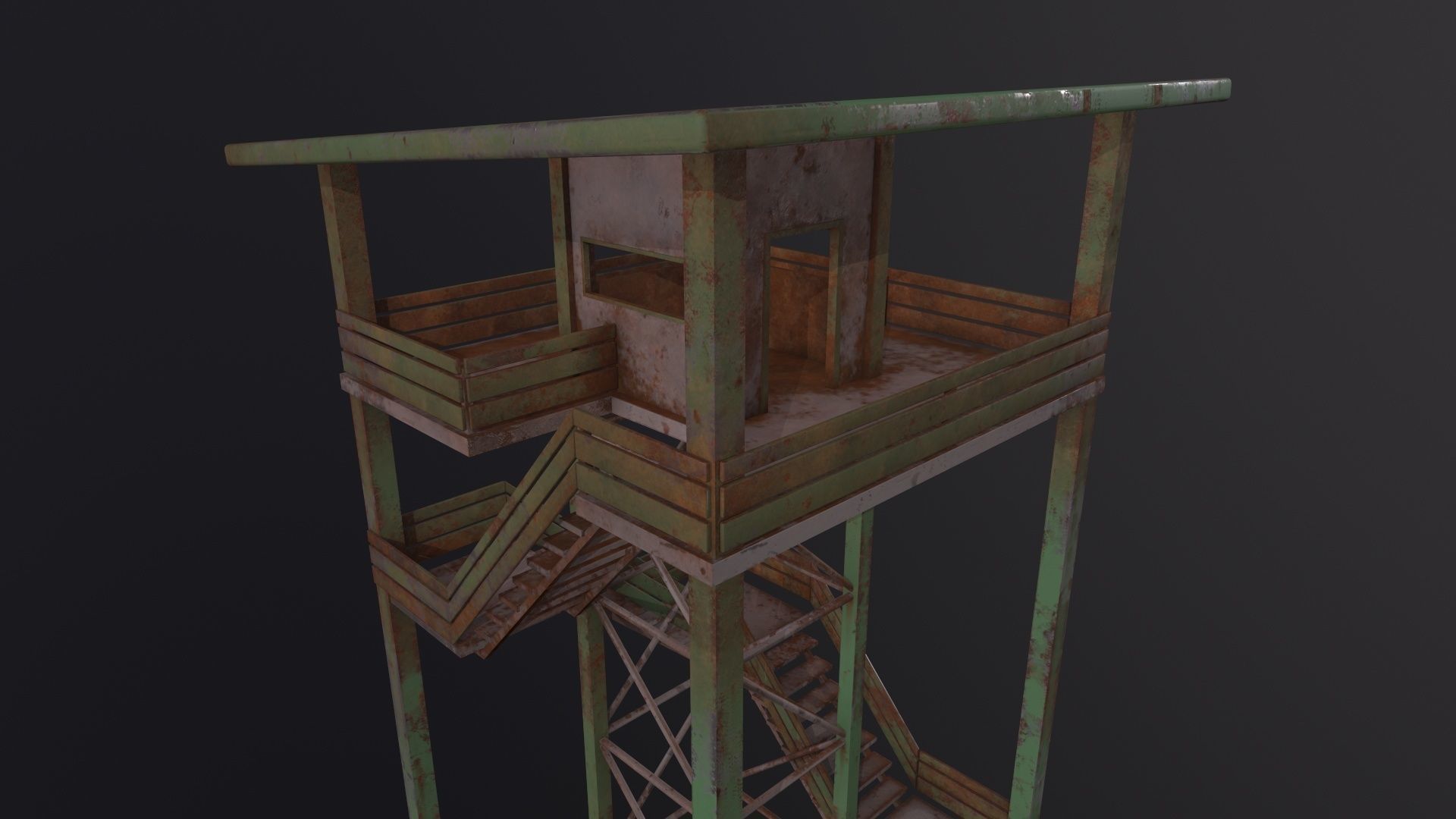 3D model Military Watchtower 3D Model VR / AR / low-poly | CGTrader