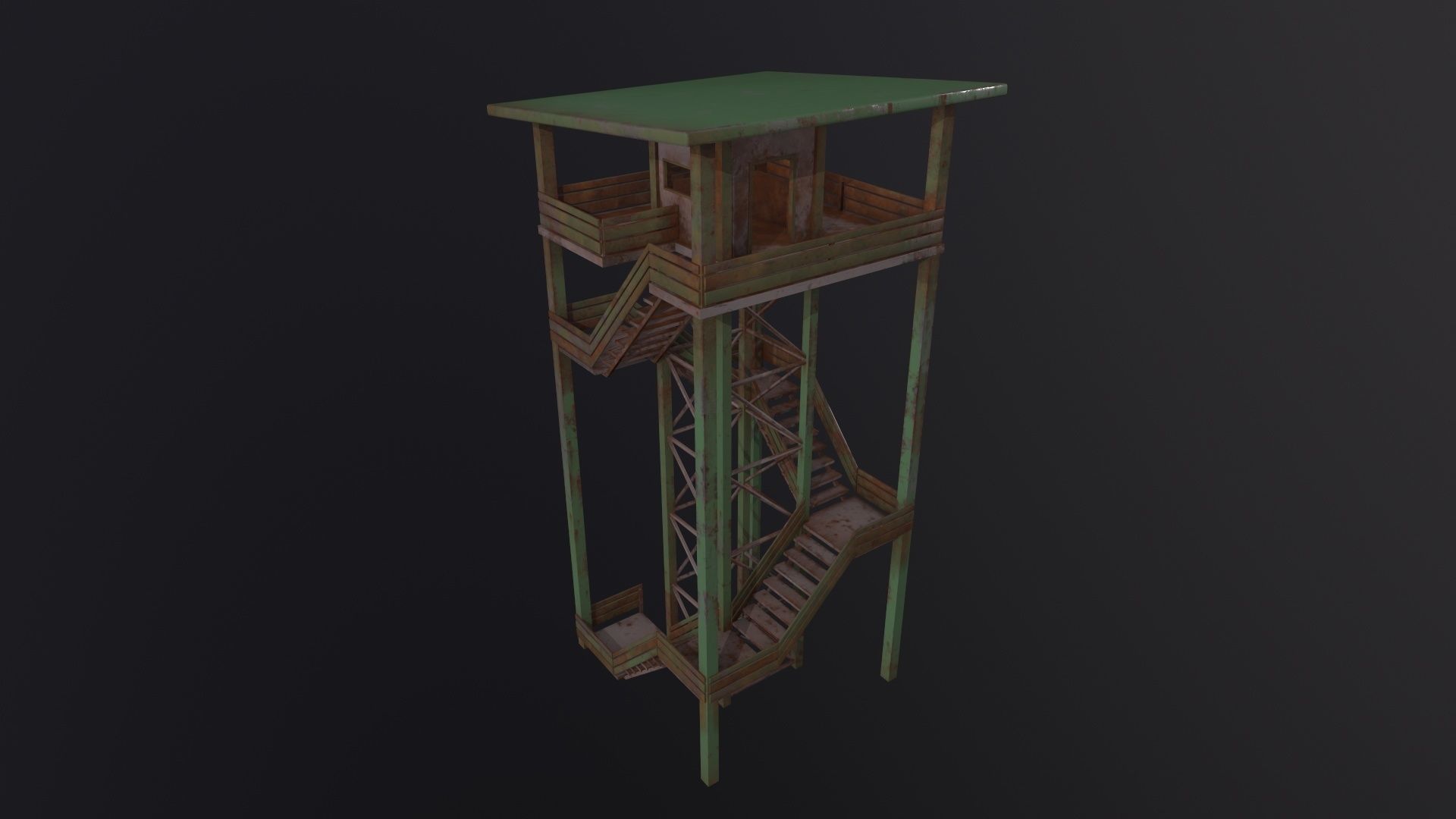 3D model Military Watchtower 3D Model VR / AR / low-poly | CGTrader