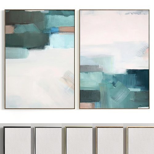 3D model Plaster Two Photo Frame 98 VR / AR / low-poly | CGTrader