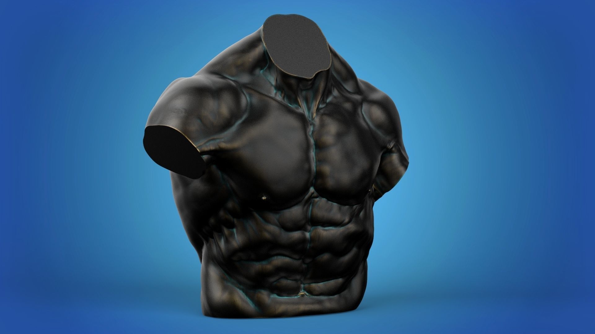 Muscle Man Torso 3D model 3D printable | CGTrader
