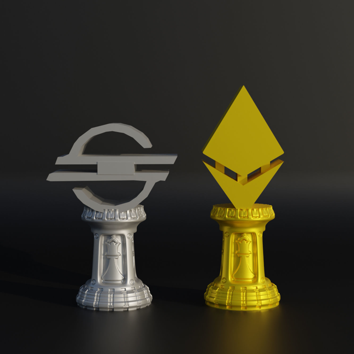 Crypto Coin Figure Chess Set - 18 Different Crypto Coin 3D model 3D ...