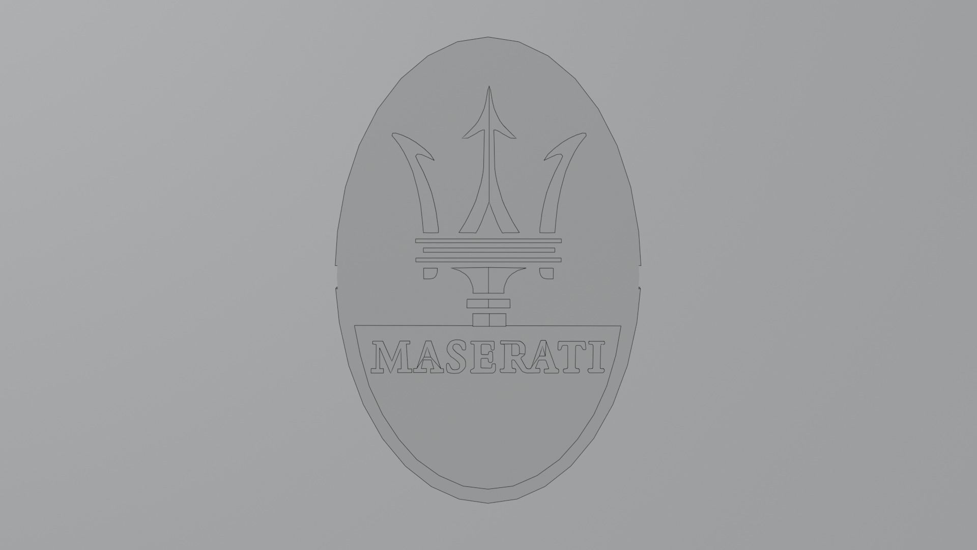 3D model Maserati emblem VR / AR / low-poly | CGTrader