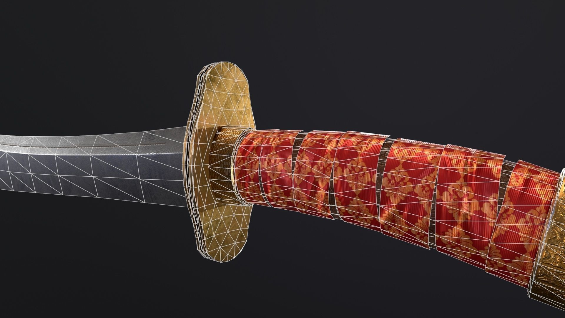3D model Chinese Broad Sword PBR VR / AR / low-poly | CGTrader