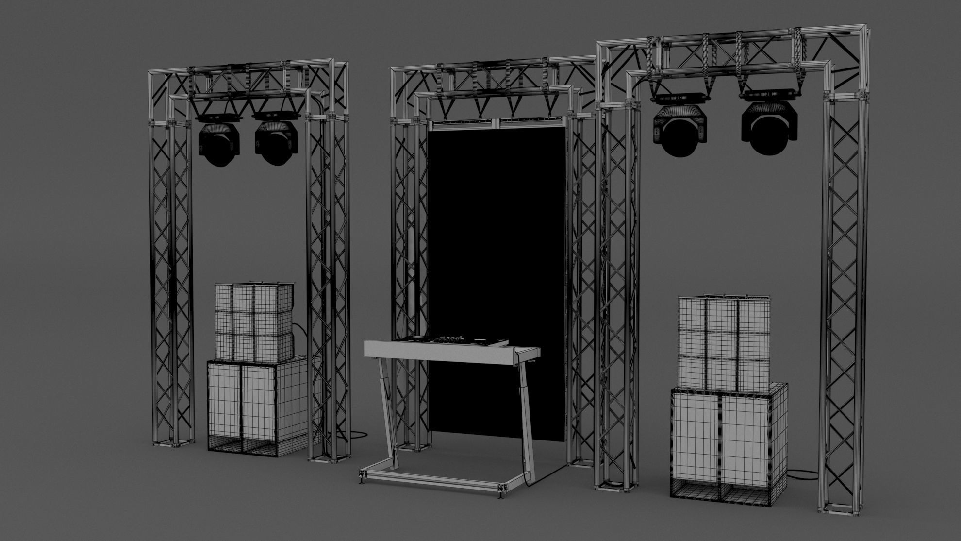 Dj Booth Stage 3D model | CGTrader