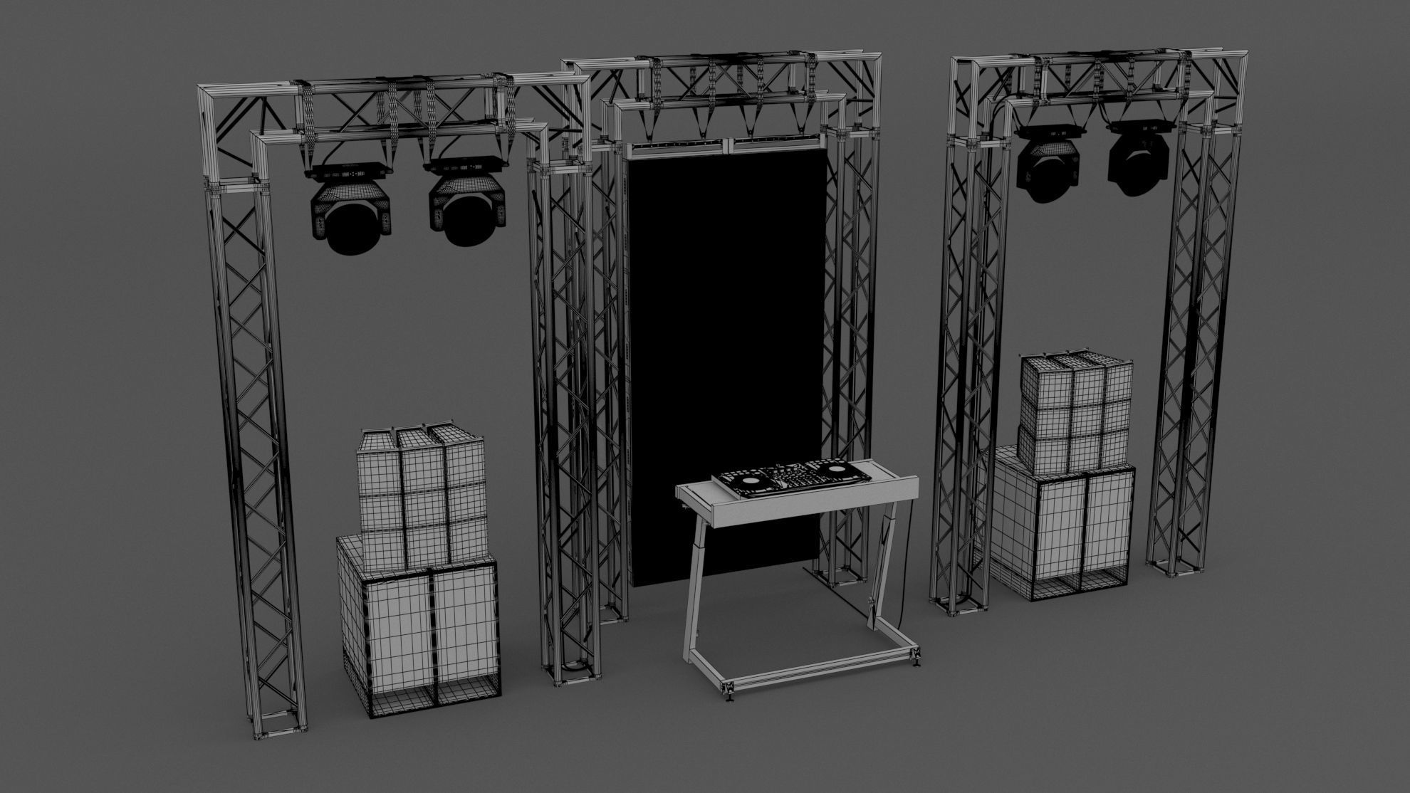Dj Booth Stage 3D model | CGTrader