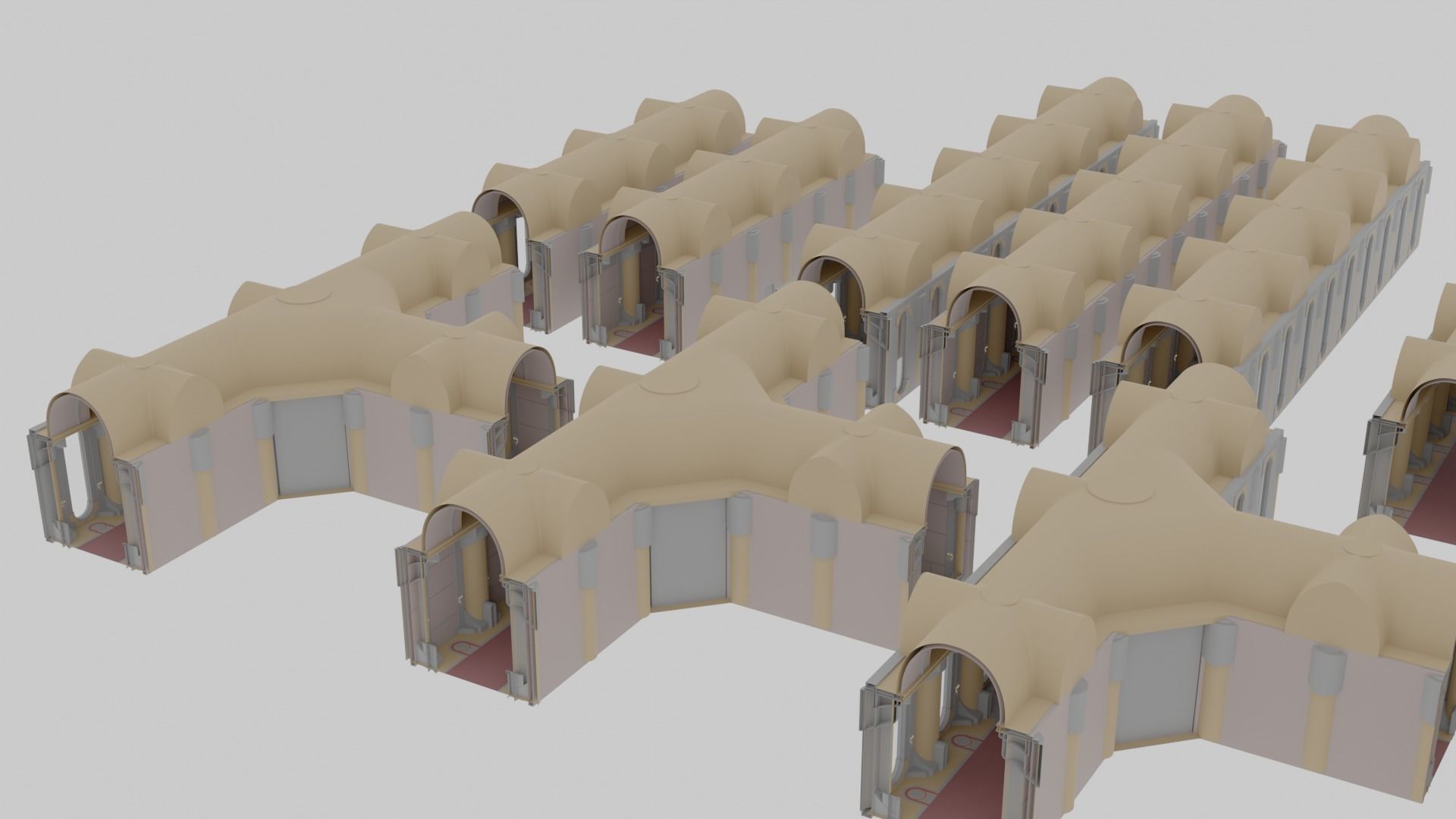 Jedi Temple Hallway Pack 3D model | CGTrader