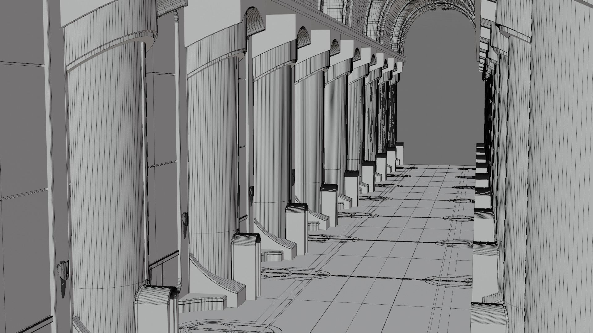 Jedi Temple Hallway Pack 3D model | CGTrader