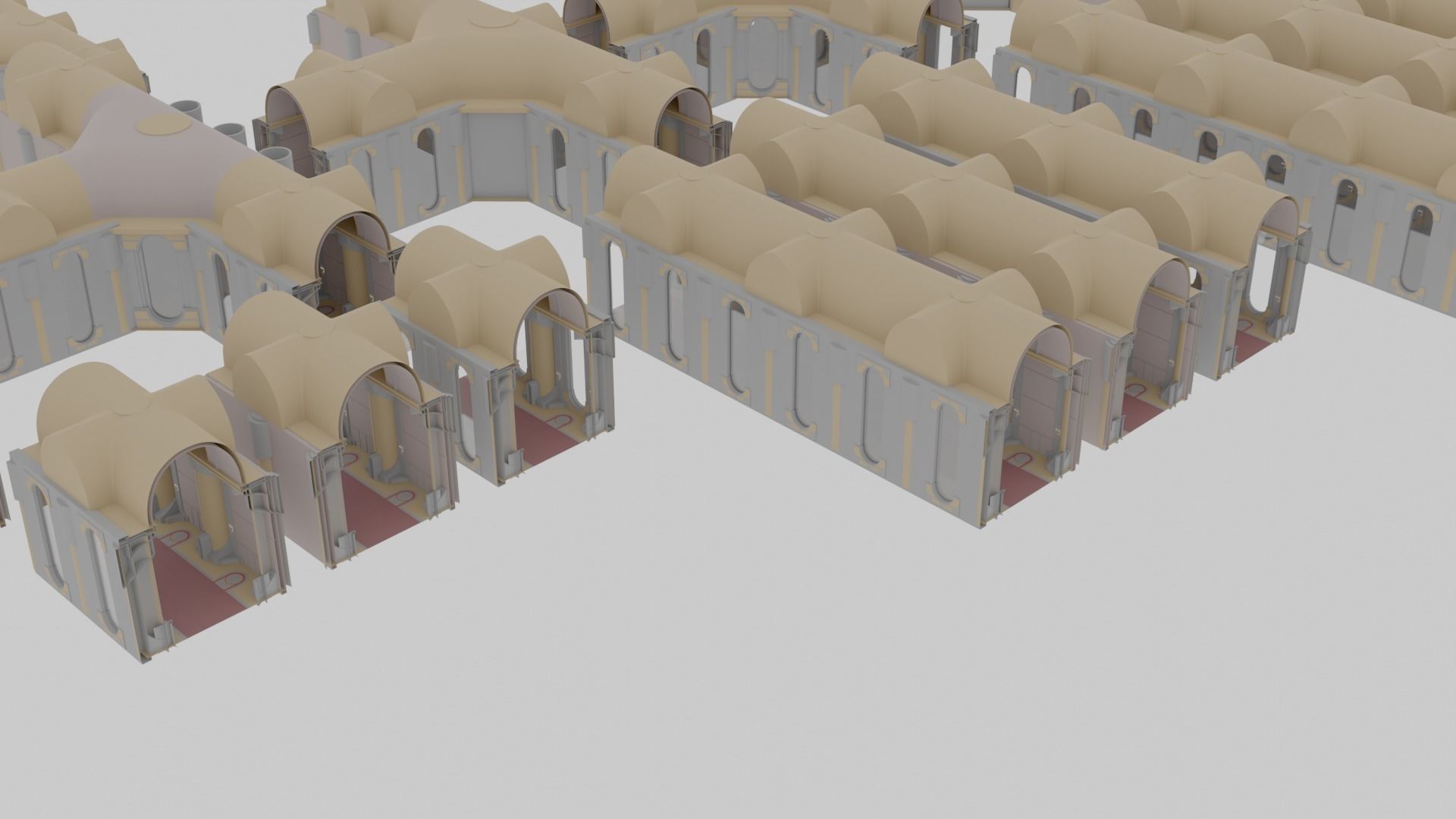 Jedi Temple Hallway Pack 3D model | CGTrader