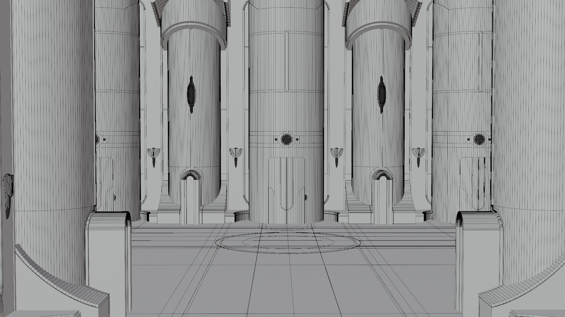 Jedi Temple Hallway Pack 3D model | CGTrader