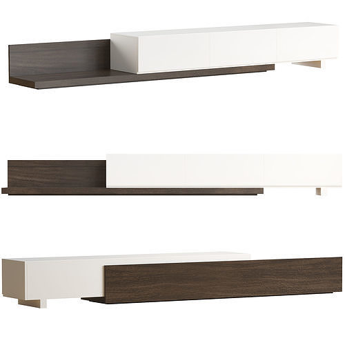 Kayla Rectangle TV Stand free 3D model | CGTrader