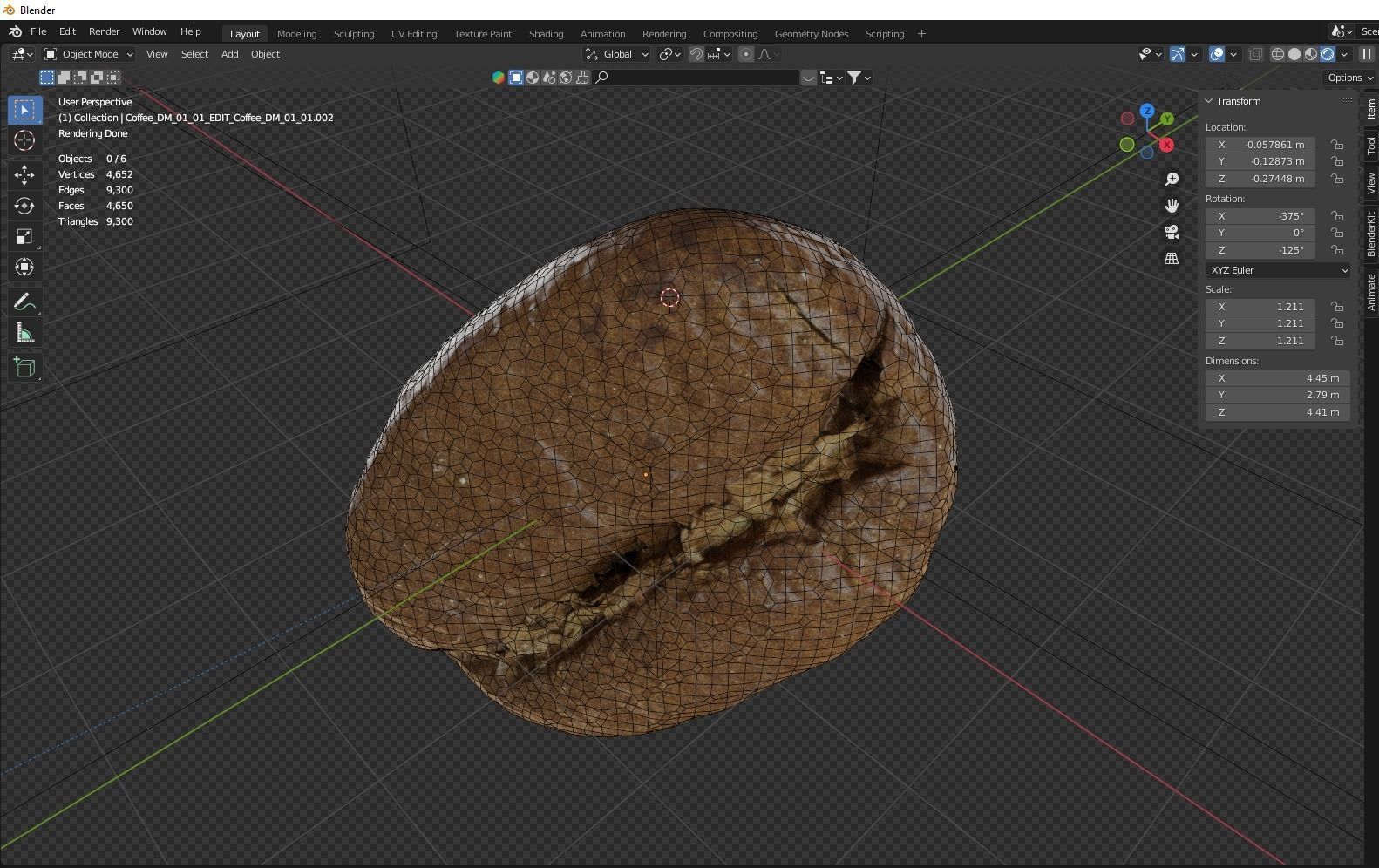 Coffee Beans Low-poly 3D model 3D model | CGTrader