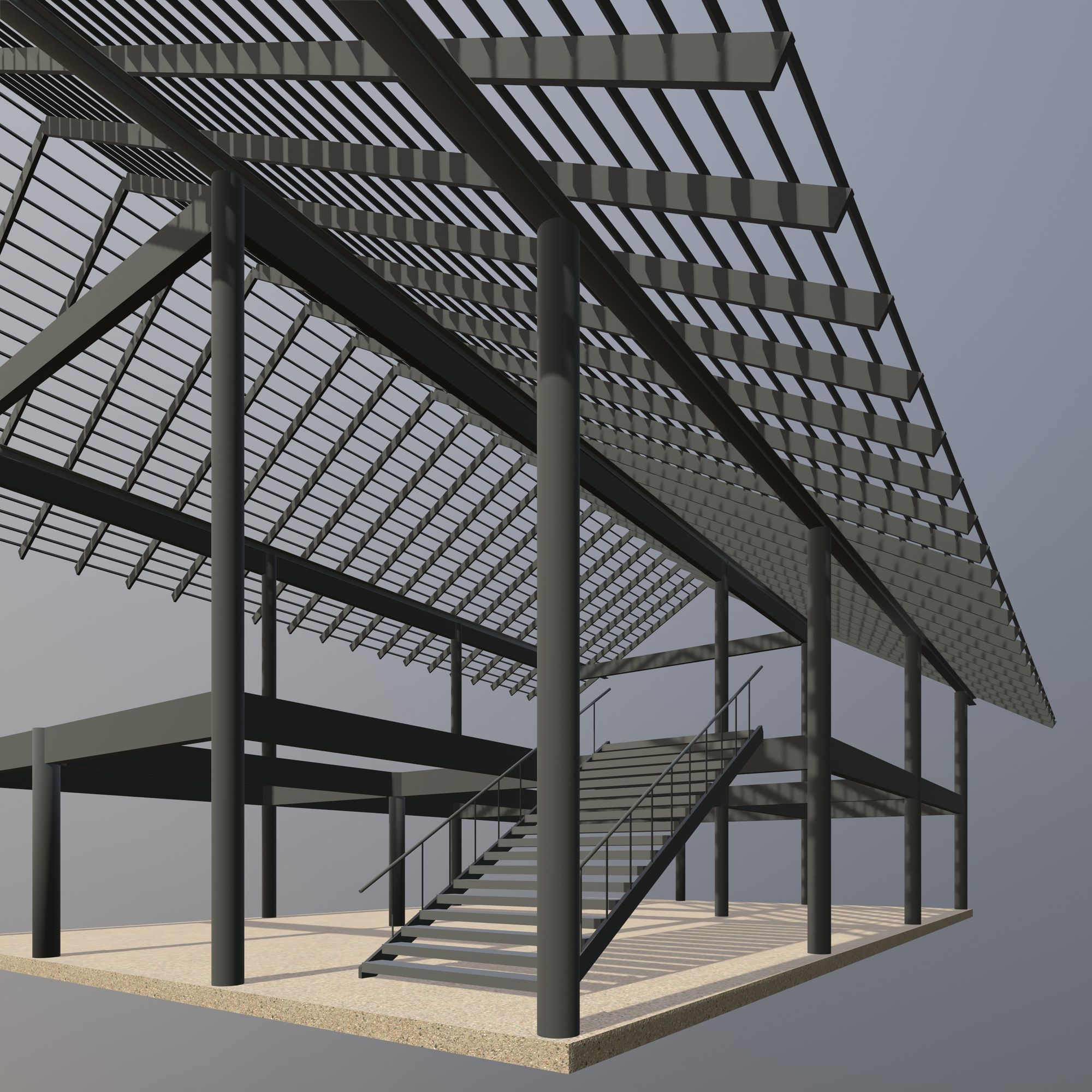 Tropical house structure 3D model | CGTrader