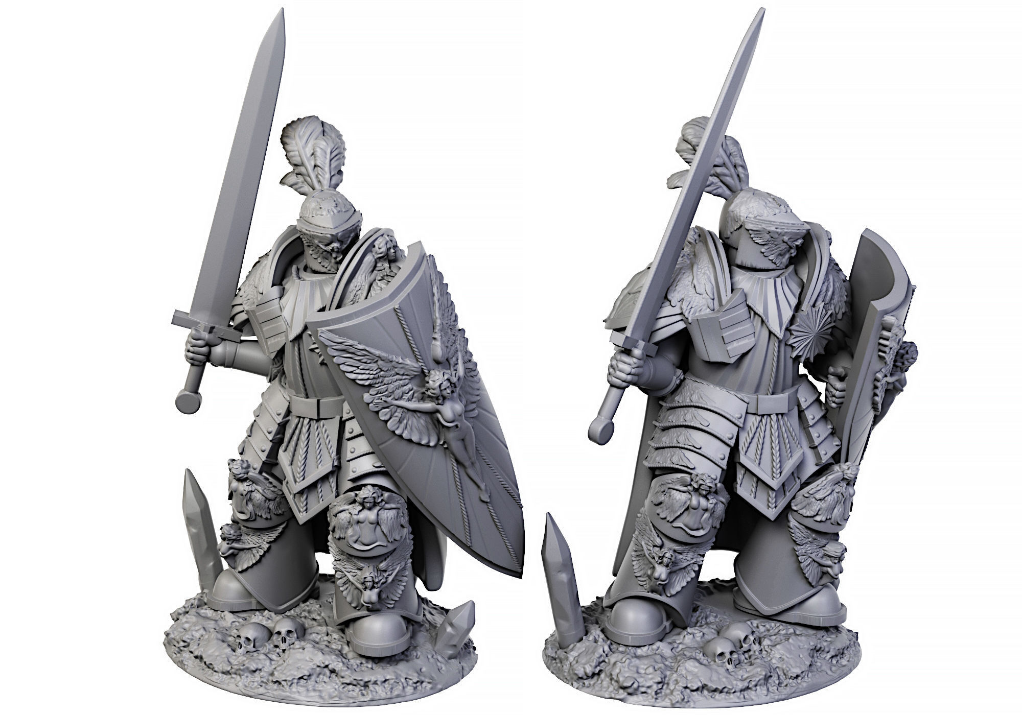 Holy Knight 3D model 3D printable | CGTrader