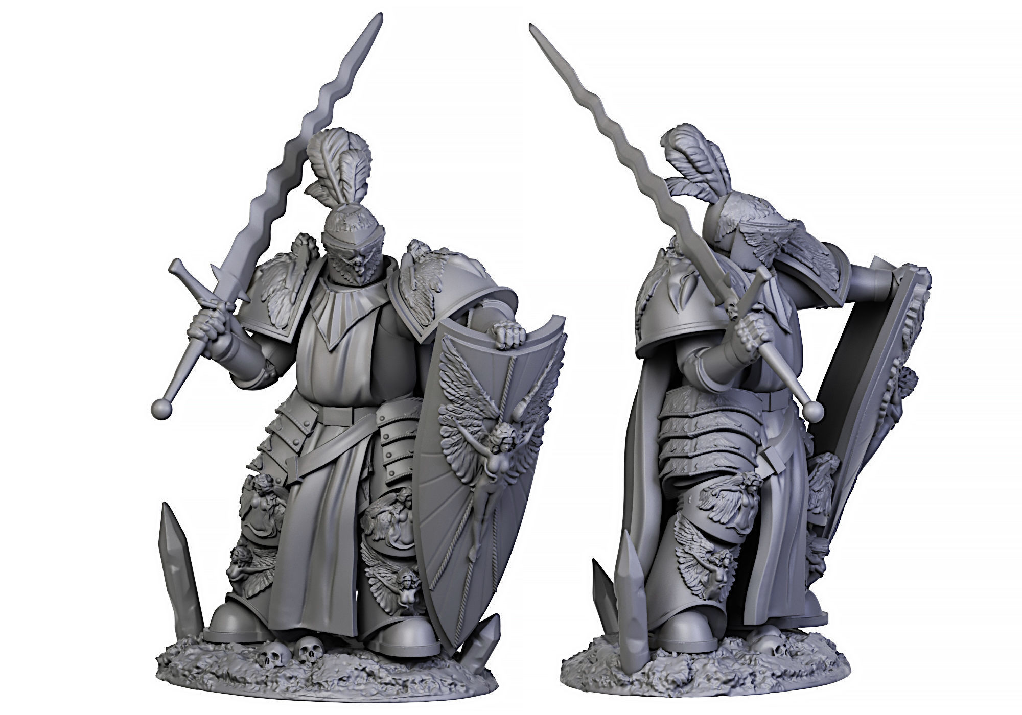 Holy Knight 3D model 3D printable | CGTrader