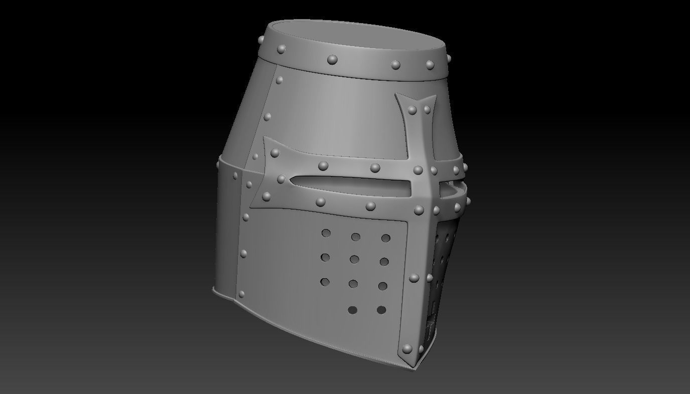 High-poly model knight helmet 3D model | CGTrader