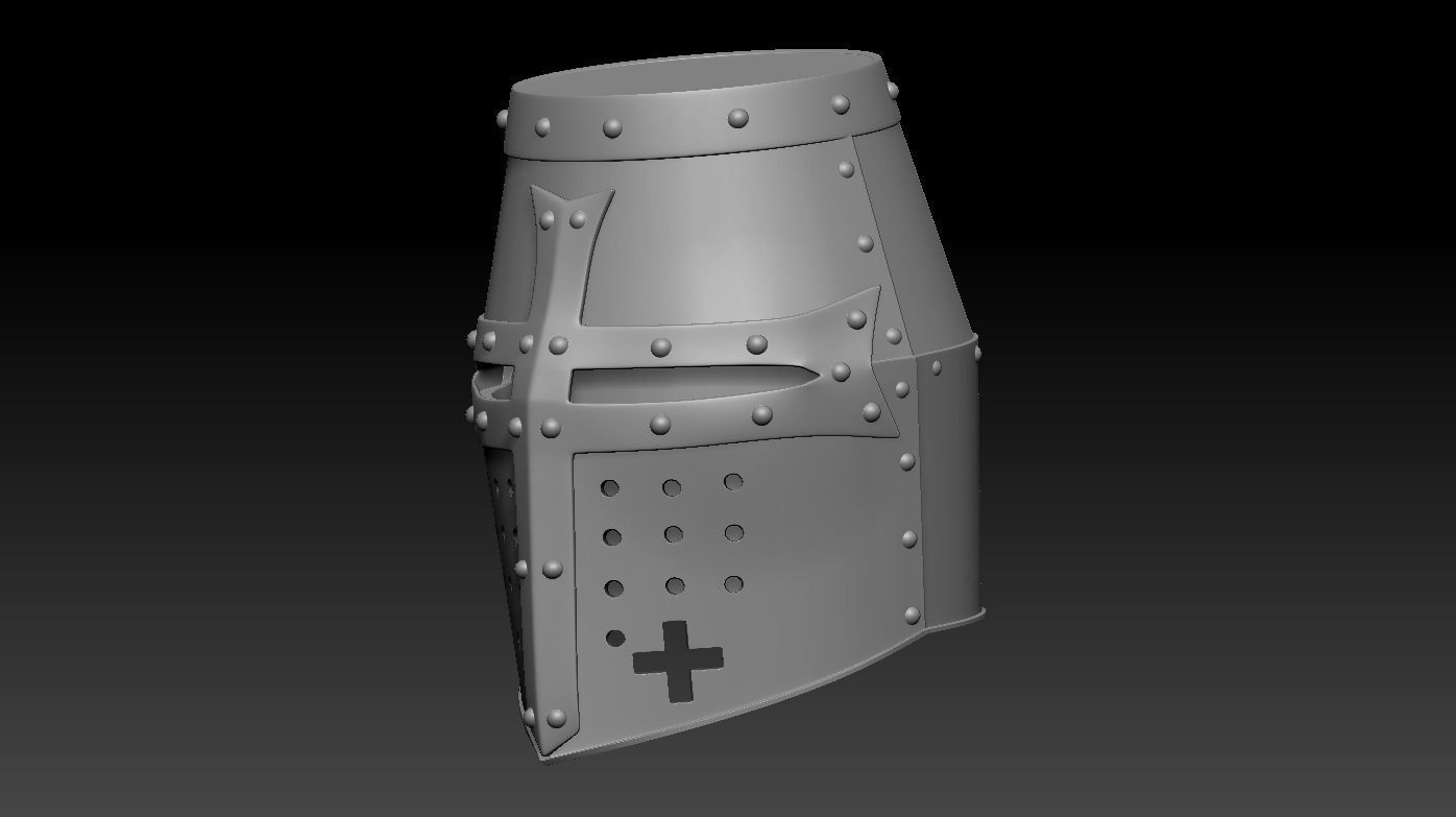High-poly model knight helmet 3D model | CGTrader