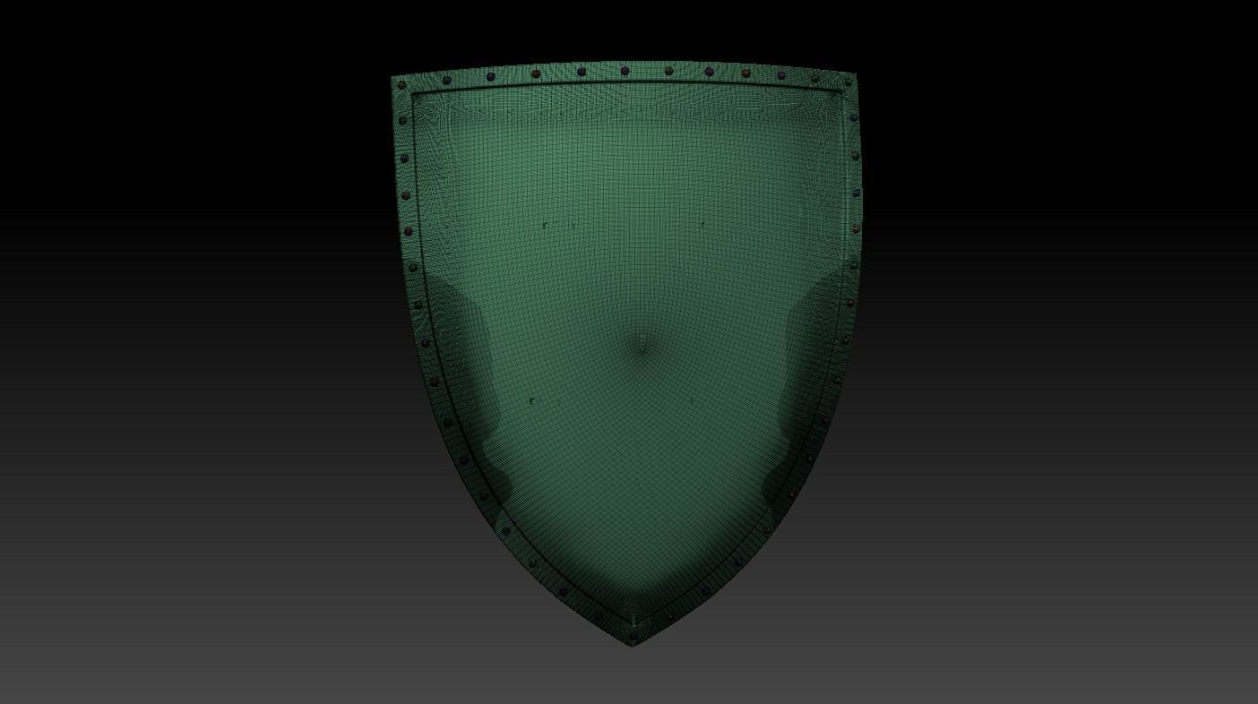 High-poly model knight shield 3D model | CGTrader