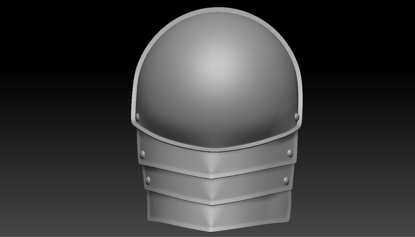 High-poly model knight pauldron 3D model | CGTrader