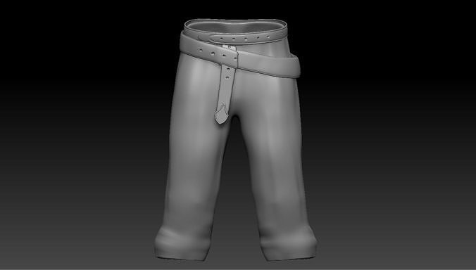 High-poly model Pants belts 3D model | CGTrader
