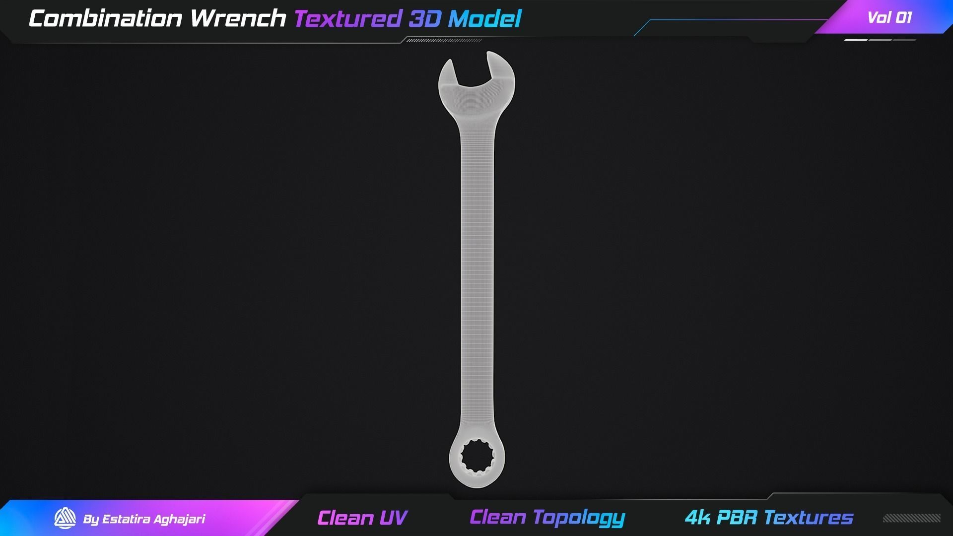 3D model Combination Wrench VR / AR / low-poly | CGTrader