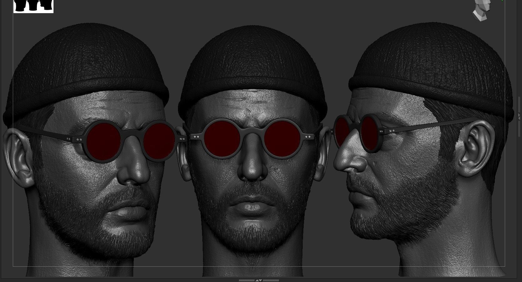Leon The Professional - Jean Reno Head 3D model 3D printable | CGTrader