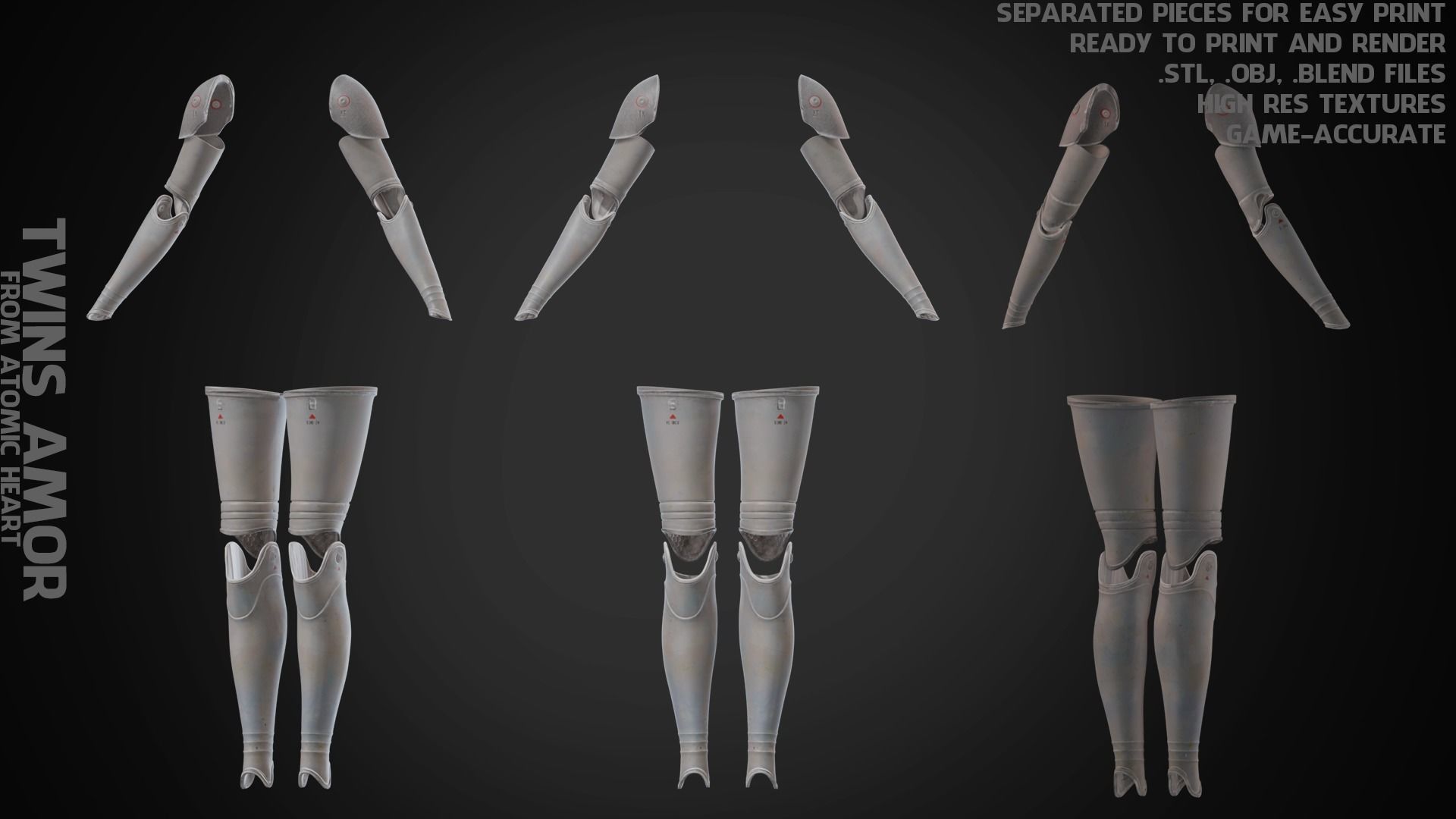 Atomic Heart Twins Armor for Cosplay 3D model 3D printable | CGTrader