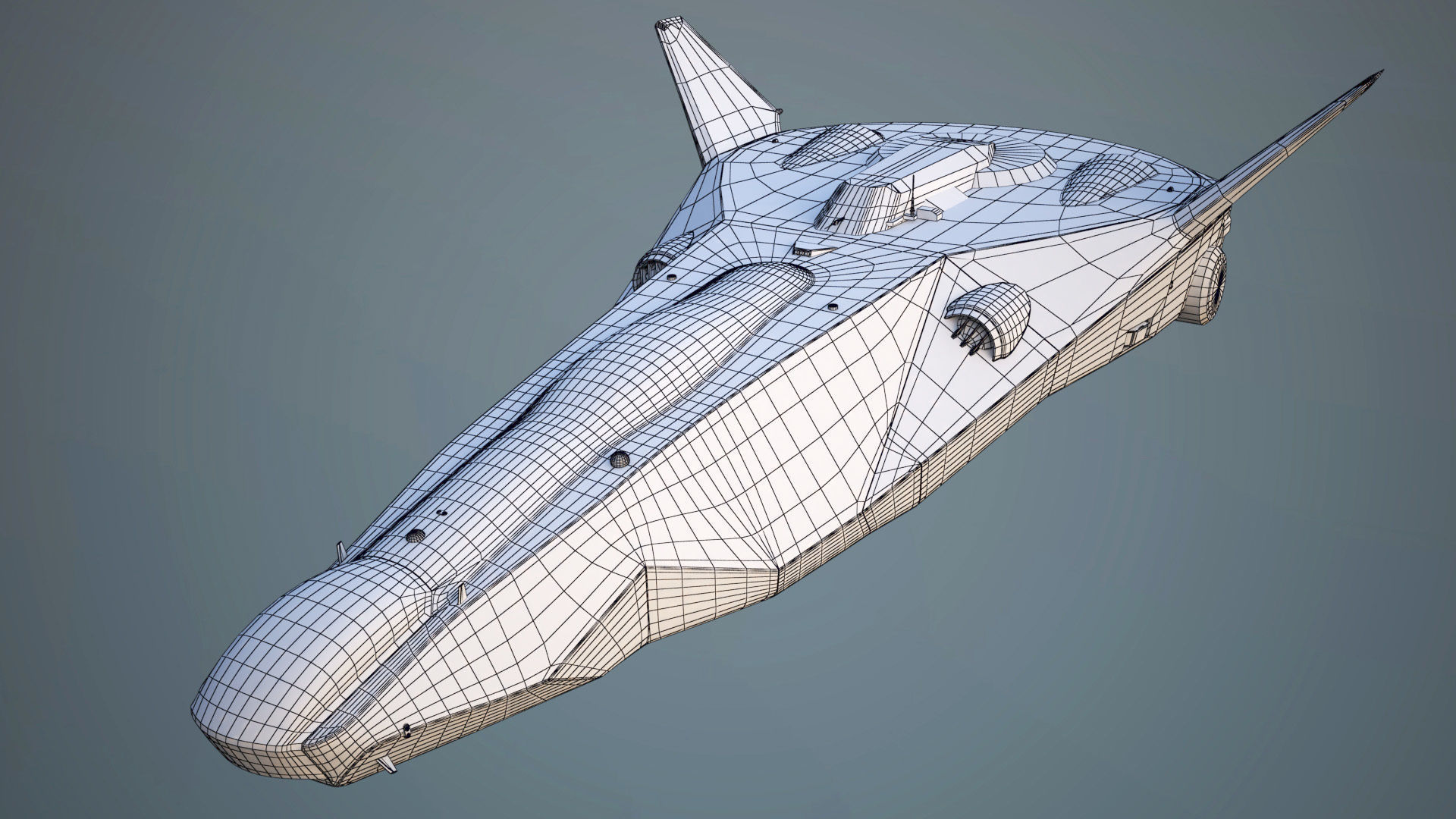 3D model Low-poly Sci-fi Corvette VR / AR / low-poly | CGTrader