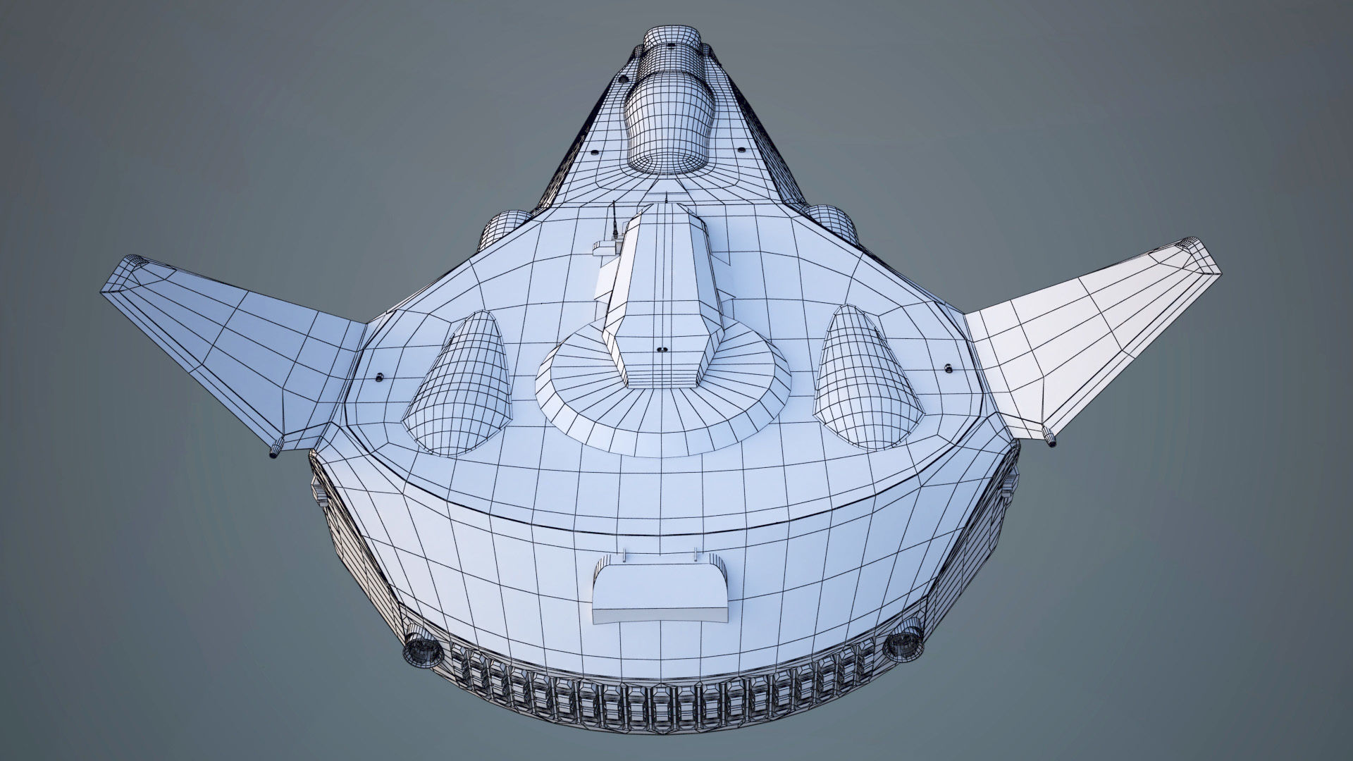 3D model Low-poly Sci-fi Corvette VR / AR / low-poly | CGTrader