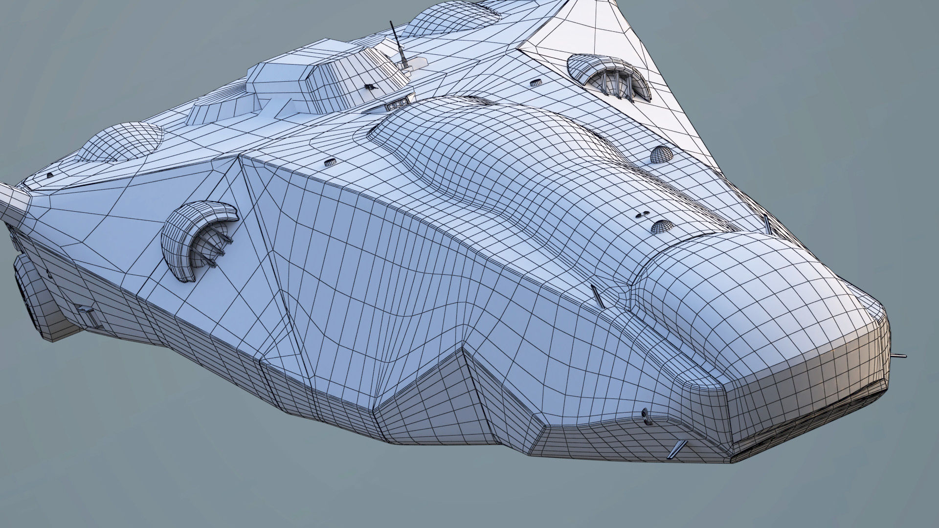 3D model Low-poly Sci-fi Corvette VR / AR / low-poly | CGTrader