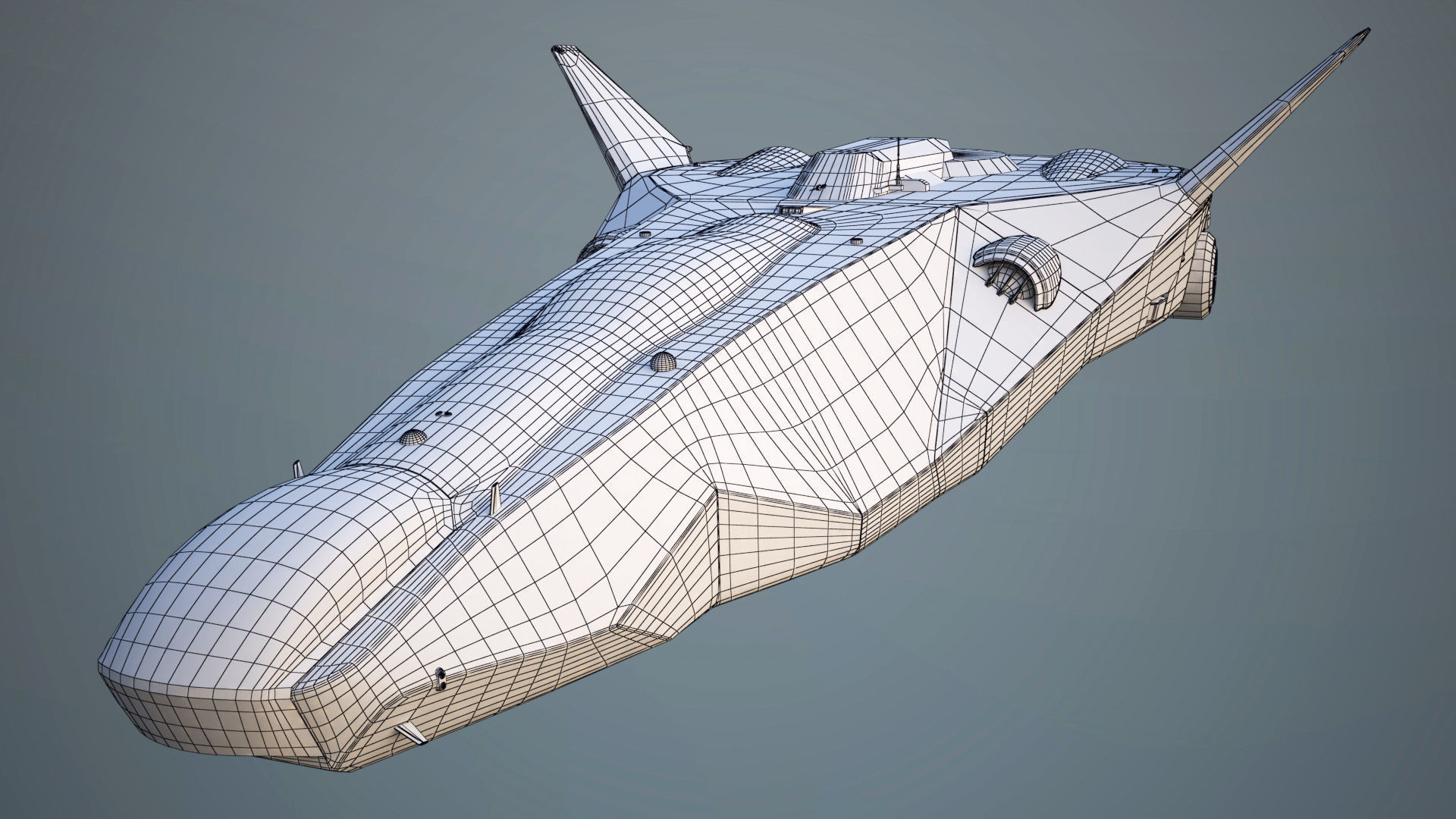 3D model Low-poly Sci-fi Corvette VR / AR / low-poly | CGTrader