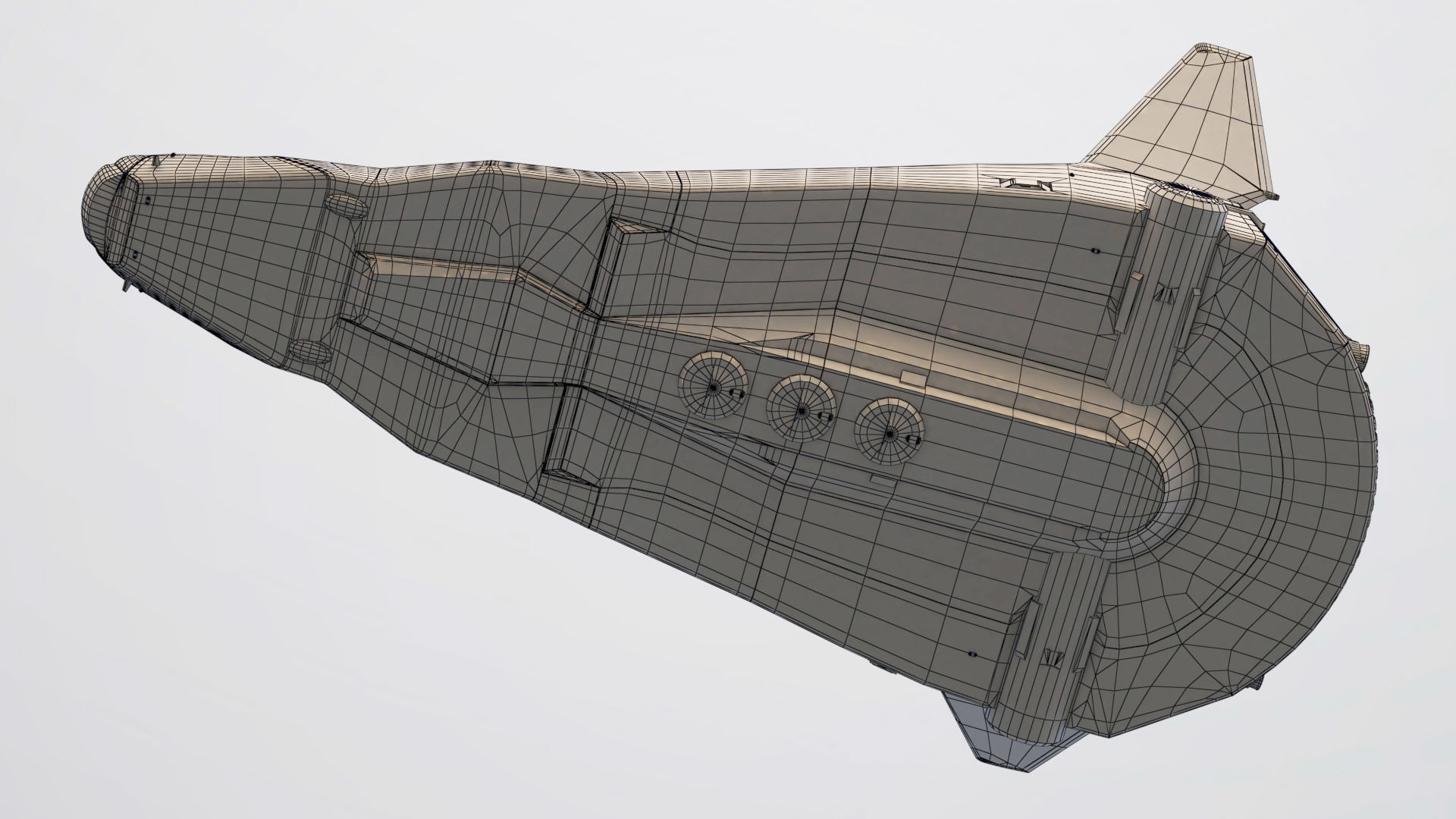 3D model Low-poly Sci-fi Corvette VR / AR / low-poly | CGTrader