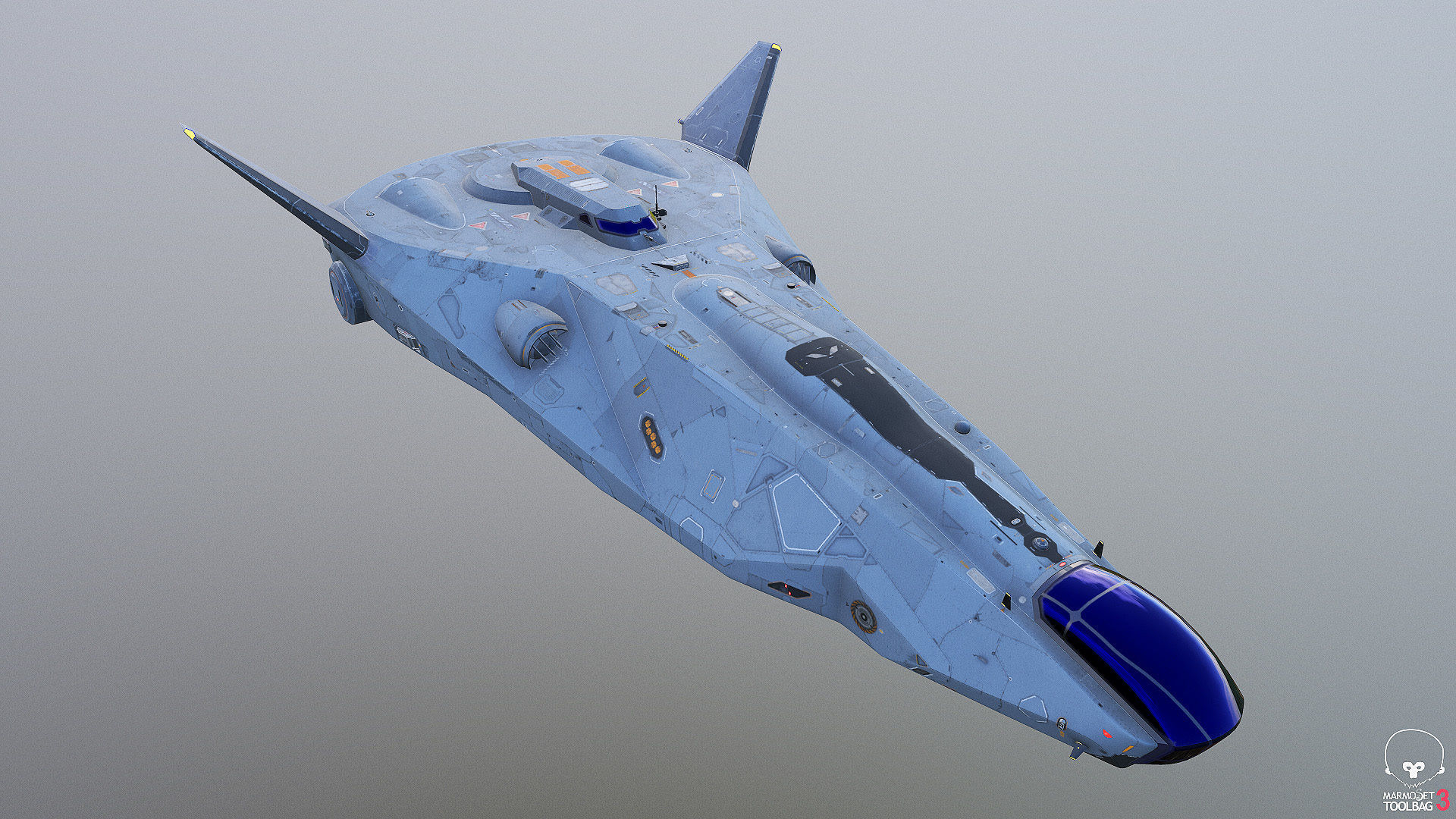 3D model Low-poly Sci-fi Corvette VR / AR / low-poly | CGTrader