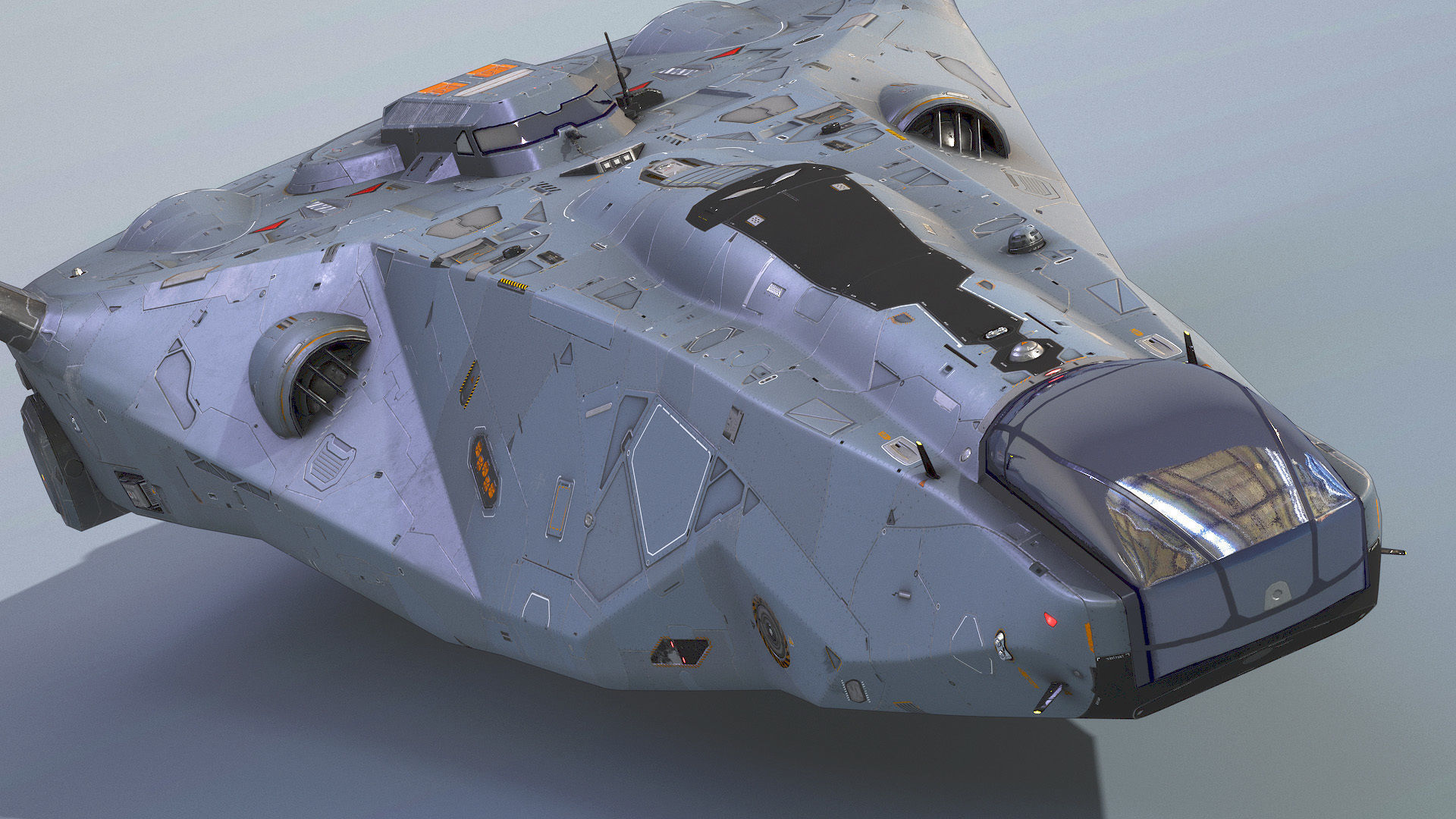3D model Low-poly Sci-fi Corvette VR / AR / low-poly | CGTrader