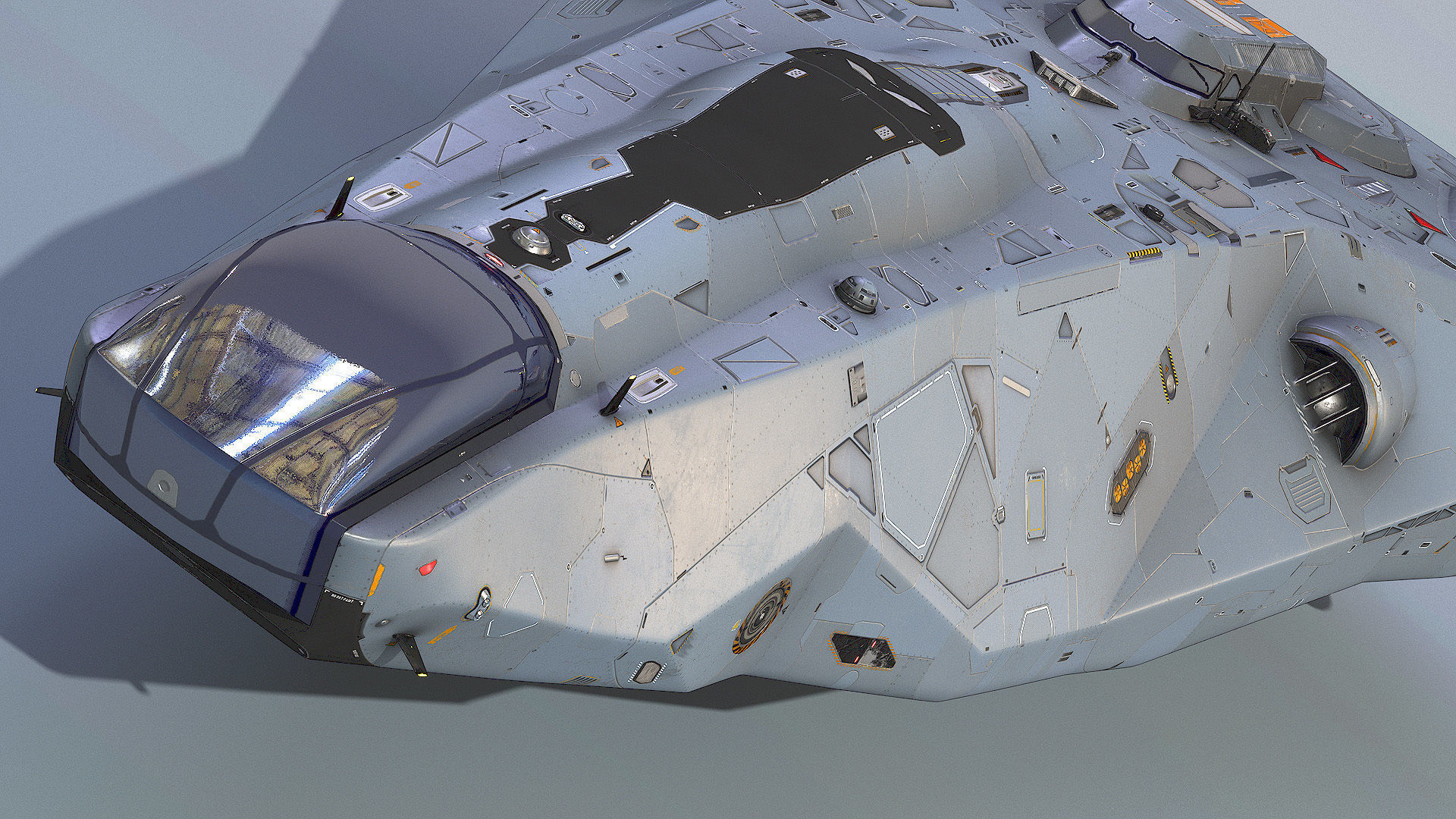 3D model Low-poly Sci-fi Corvette VR / AR / low-poly | CGTrader