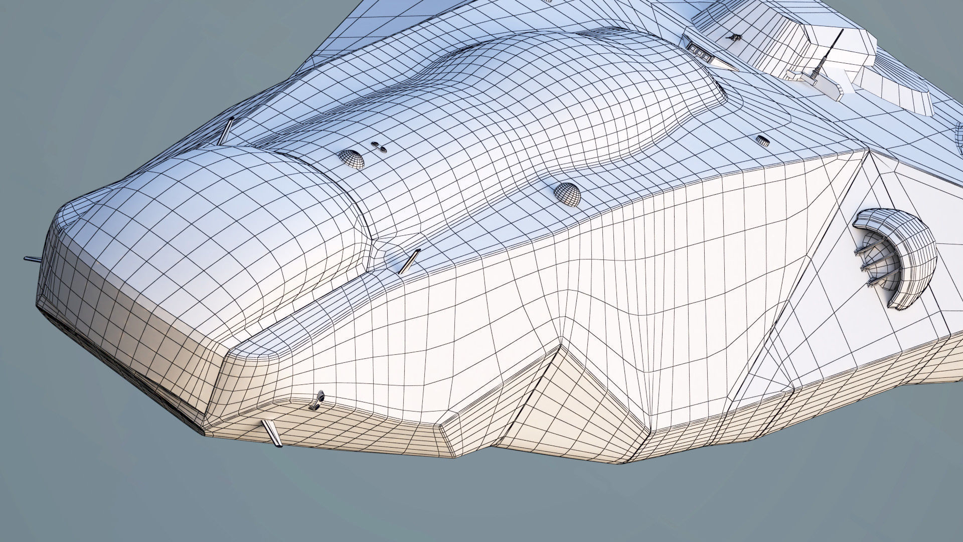 3D model Low-poly Sci-fi Corvette VR / AR / low-poly | CGTrader