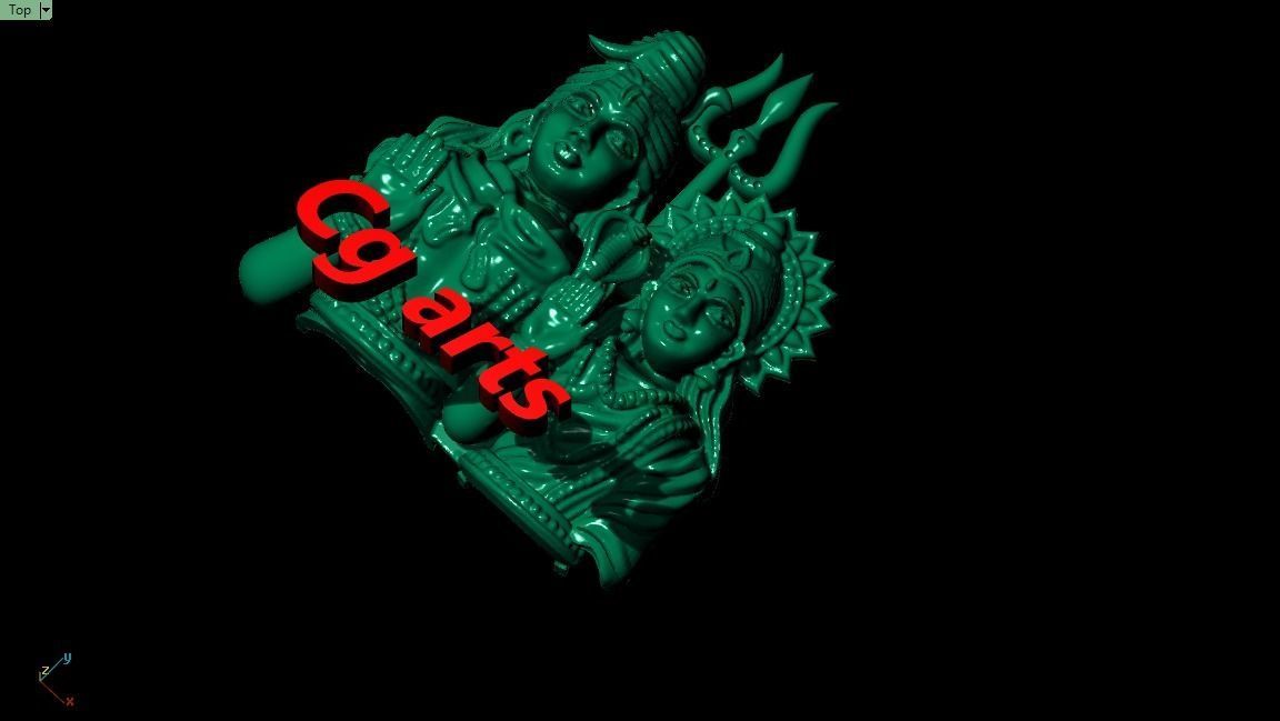 Lord Shiva and Maa Parvati Locket 3D model 3D printable | CGTrader