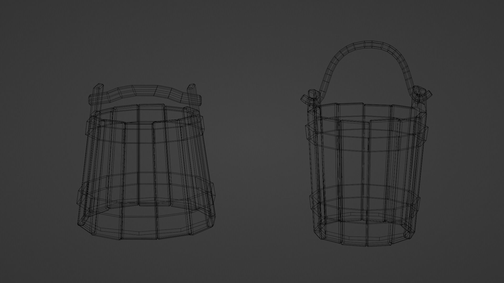 3D model Medieval Wooden Buckets VR / AR / low-poly | CGTrader