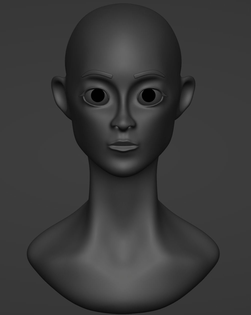 Stylized 3d Female Head Sclupt 3D model | CGTrader