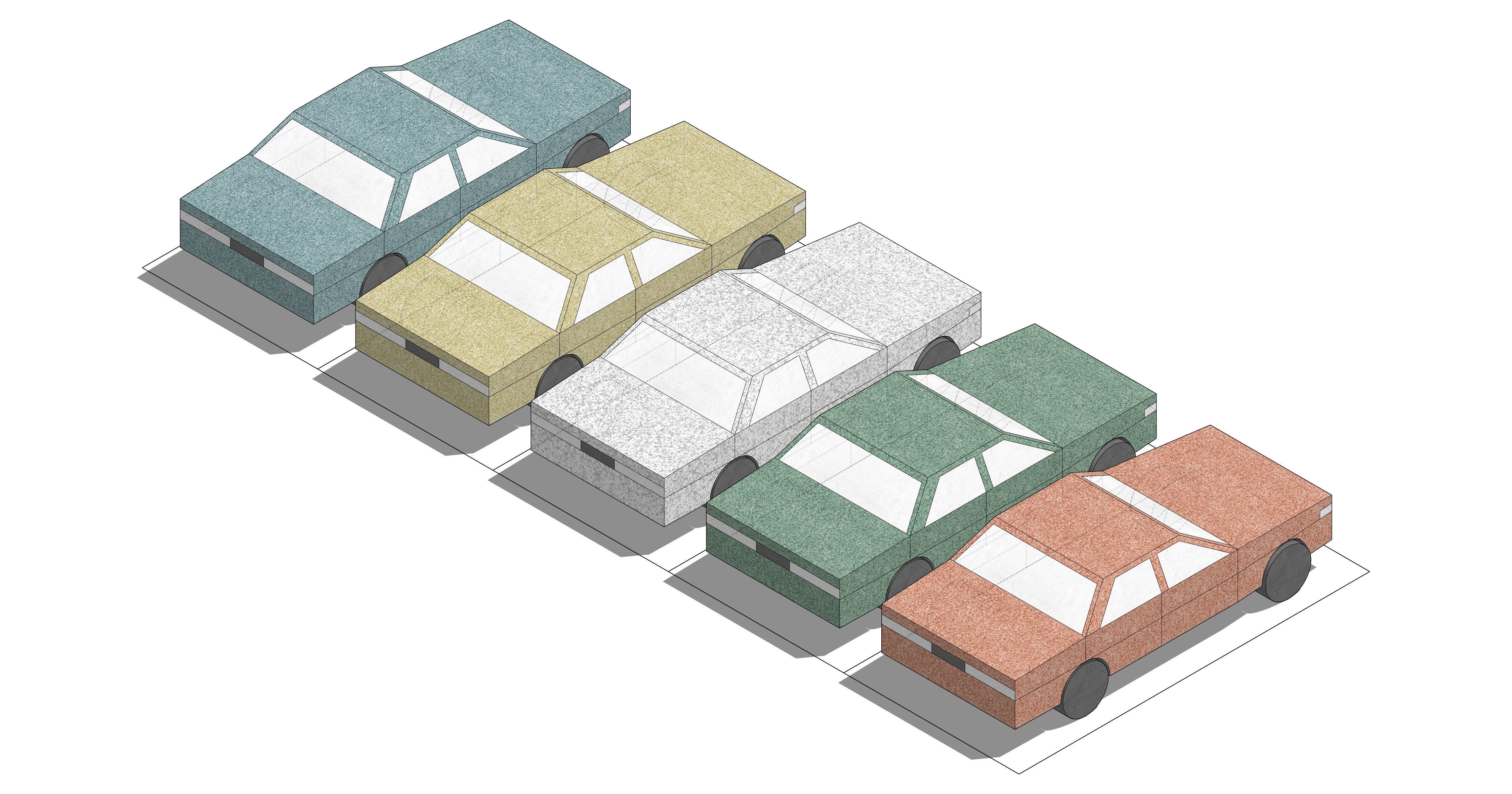 Set of Simple Transport 3D model | CGTrader
