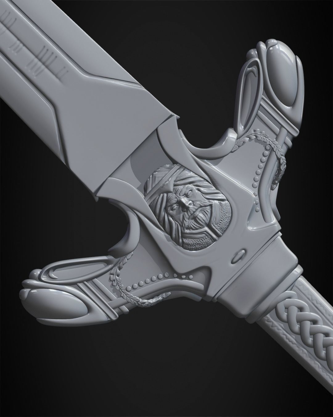 King Arthur Excalibur Sword for Cosplay 3D model 3D printable | CGTrader